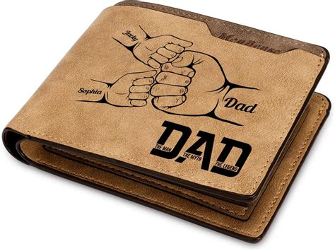 Ahgmeside Personalized Leather Wallet For Men Custom