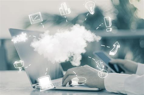 Premium Photo Abstract Cloud Computing Background