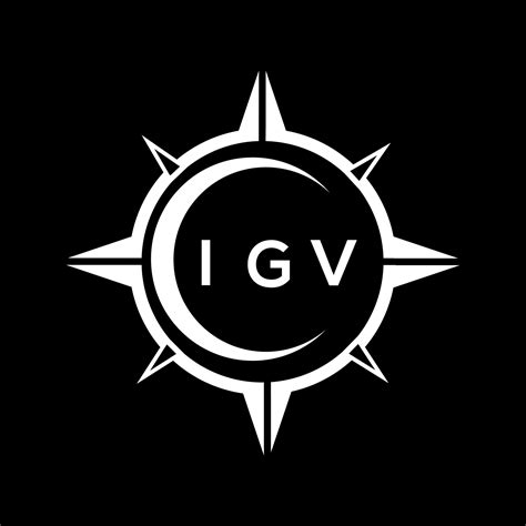 Igv Abstract Technology Circle Setting Logo Design On Black Background Igv Creative Initials