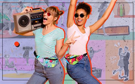 Sotiff 2 Pcs 80s 90s Fanny Pack Retro Waist Packs For Men