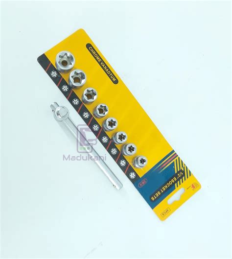 9pcs E Socket Torx Set E8 To E20 With Sliding Handle Madukani Online Shop