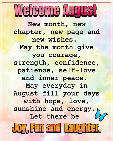 August New Month