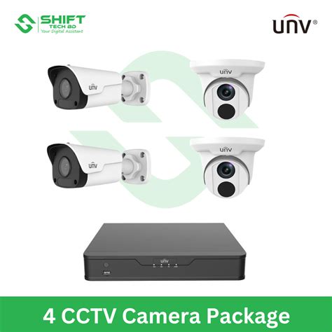 Uniview 4 Cctv Camera Package With Installation Service Price 16500