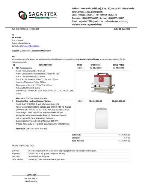 Laboratory Machinery Beximco Apparels Ltd Pdf Manufactured Goods