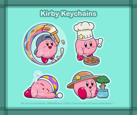 Kirby Epoxy Acrylic Keychains Etsy
