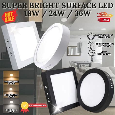 🔥 Hot🔥led Surface Downlight Led Surface Light 18w 24w 36w Lampu Siling