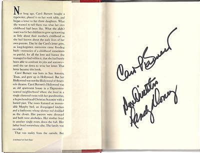 Carol Burnett Signed Book One More Time A Memoir 1986 1st Edition