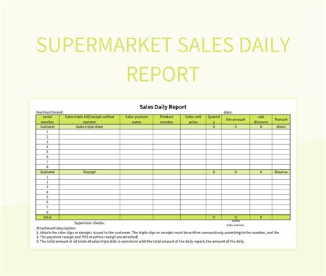 Excel Pos Template