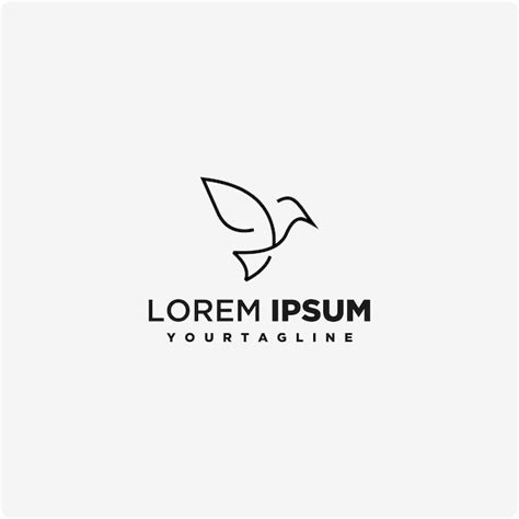 Premium Vector Line Bird Shape Logo Icon Design Vector Image