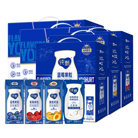 纯甄 黄桃燕麦原味草莓蓝莓风味 酸奶10瓶1箱纯甄历史价格查询 慢慢买比价网