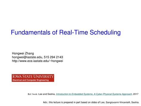 ppt fundamentals of real time scheduling powerpoint presentation