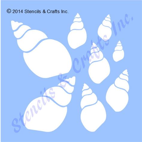 Conch Seashell Stencil Shell Stencil Coastal Stencil Marine Stencil
