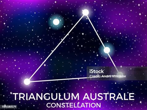 Triangulum Australe Constellation Starry Night Sky Cluster Of Stars And