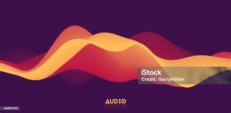 음파 시각화 3d 오렌지 솔리드 파형 음성 샘플 패턴 3차원 형태에 대한 스톡 벡터 아트 및 기타 이미지 3차원 형태 음파 건강관리와 의술 Istock