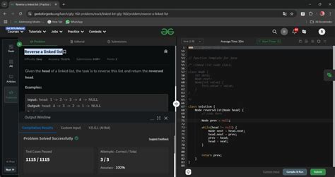 Gfg160days Dsa Java Problemsolving Gfg Codingjourney Sanjana Yadav
