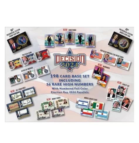 2024 Leaf Decision Political Trading Cards Sealed Hobby Box Decision