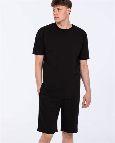 2t Tall Mens Extra Long Enzo Shorts Black Tall Mens Clothing