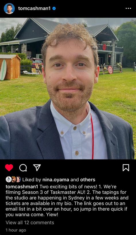 Tom Cashman Posts A Picture From The Filming Of Taskmaster Au Season 3
