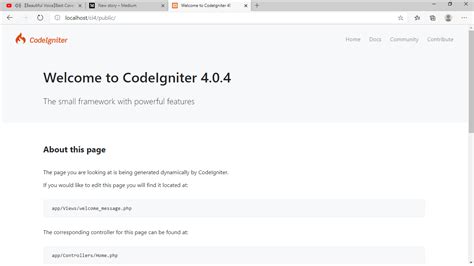 Codeigniter 4 Framework Cara Install Dan Menjalankan By M Dhifta Medium