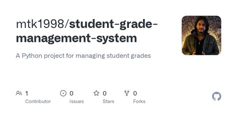 Github Mtk1998student Grade Management System A Python Project For