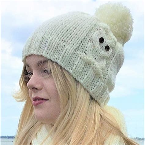 Owl Hat Knitting Pattern Etsy Uk