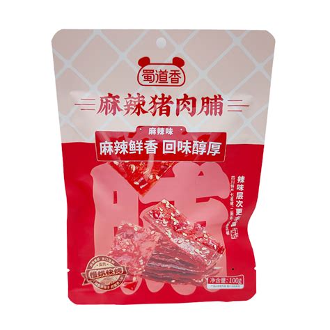 蜀道香麻辣猪肉脯100g四川特产成都猪肉干休闲办公室网红零食小吃