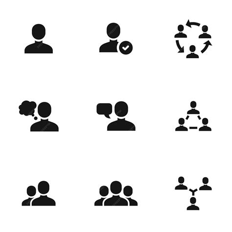 premium vector user vector icons simple illustration set of 9 user