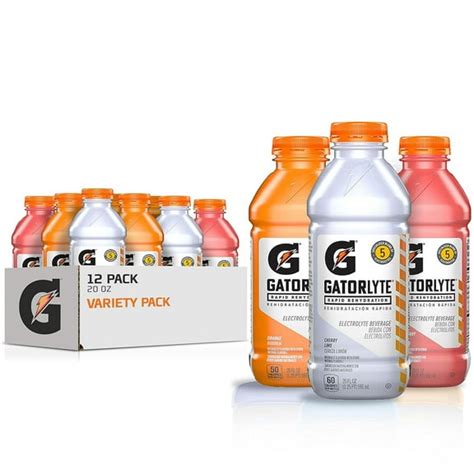 Gatorade Electrolyte Beverage Rapid Rehydration 20 Fl Oz Variety