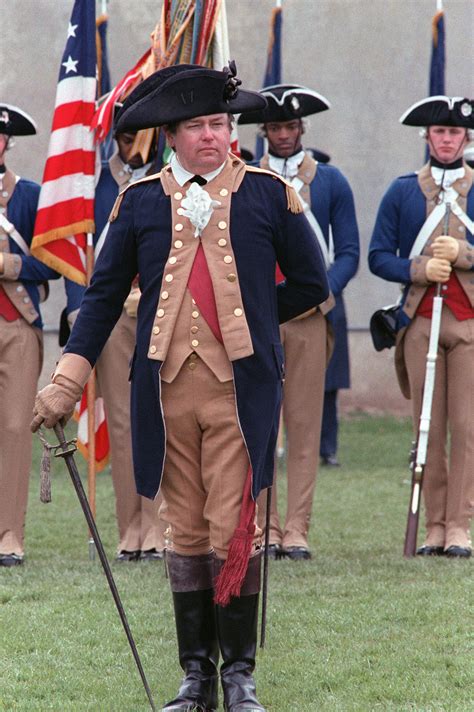 An Officer Dressed In The Ceremonial Uniform Of The 1st Maryland