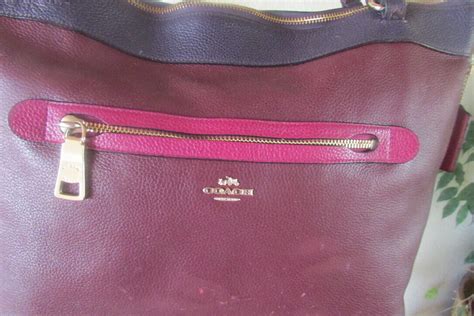 Coach Tyler Burgundy Aubergine Leather L Tote Should… Gem