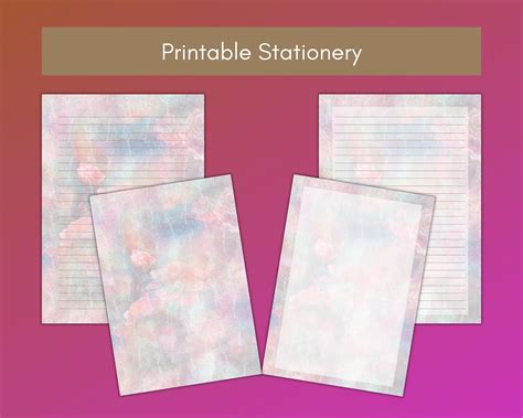 Vintage Printable Journal Paper Vintage Lined And Unlined Stationery