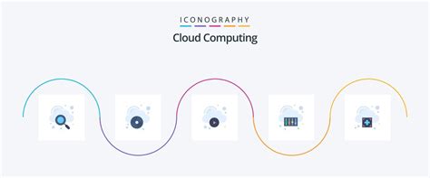 Cloud Computing Flat 5 Icon Pack Including Plus Technology Cloud