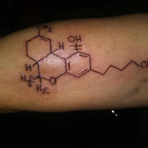 Weed Molecule Tattoo