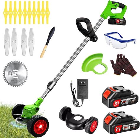 3 In 1 Stringless Grass Trimmer Weed Wacker Cordless 21v Weed Electric