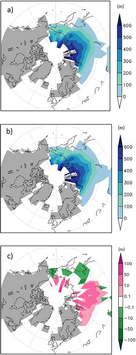 Permafrost Thickness Distribution M For A Eqlgm And B