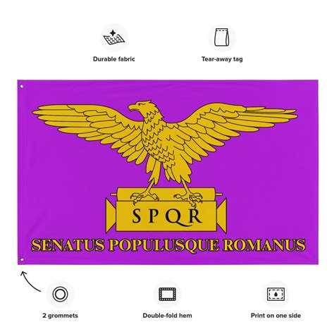 Roman Empire Spqr Flag Etsy