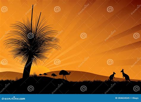 Black Boys And Kangaroos Stock Vector Illustration Of Black 284634545