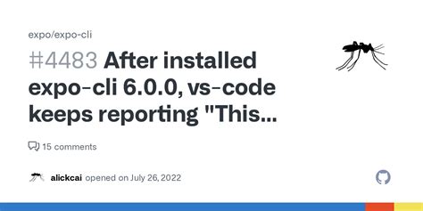 After Installed Expo Cli 600 Vs Code Keeps Reporting This Version