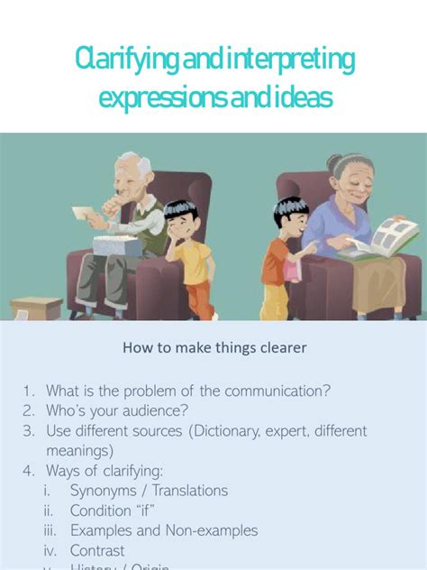 Clarifying And Interpreting Expressions N Ideas Pdf Knowledge