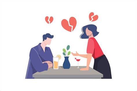 Relationship Break Up Vector Art Icons And Graphics For Free Download