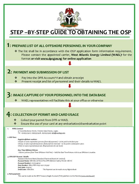 Fillable Online Offshore Safety Permit Osp Tax Consultant In