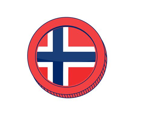 Norska Flagga Vektor Hand Ritadnorsk Krona Vektor Hand Dragen 11098023 Png