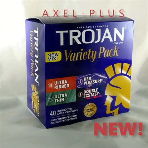 Trojan Pleasure Pack Assorted Premium Latex Grelly Usa