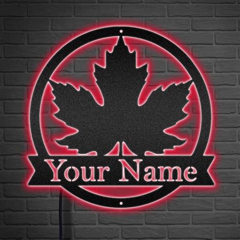Maple Leaf Sign Etsy