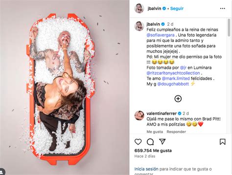 J Balvin Cumple Un Sueño ¡foto Junto A Sofía Vergara Expedientes