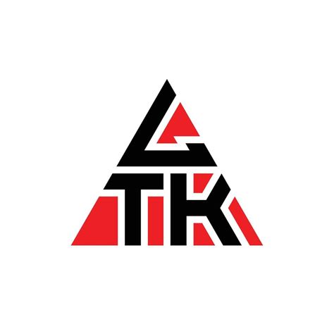 Ltk Triangle Letter Logo Design With Triangle Shape Ltk Triangle Logo