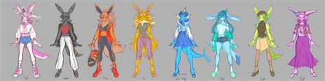 Noru Noruru3737 Espeon Flareon Glaceon Jolteon Leafeon Sylveon Umbreon Vaporeon