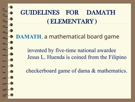 Damath Presentation For Elementary Pptx