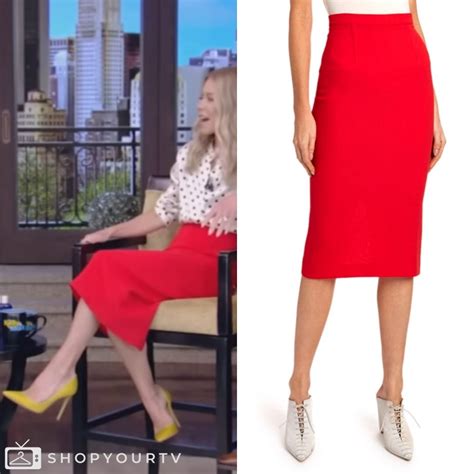 Live With Kelly And Mark May 2024 Kellys Red Pencil Skirt Shop Your Tv