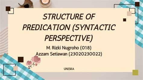 Structure Of Predicationeducation Englishpdf